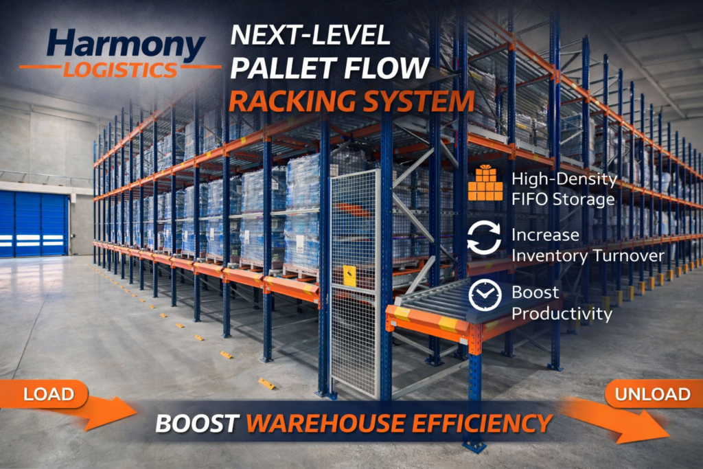 Pallet Flow Racking System in Saudi Arabia | Harmony Logistics