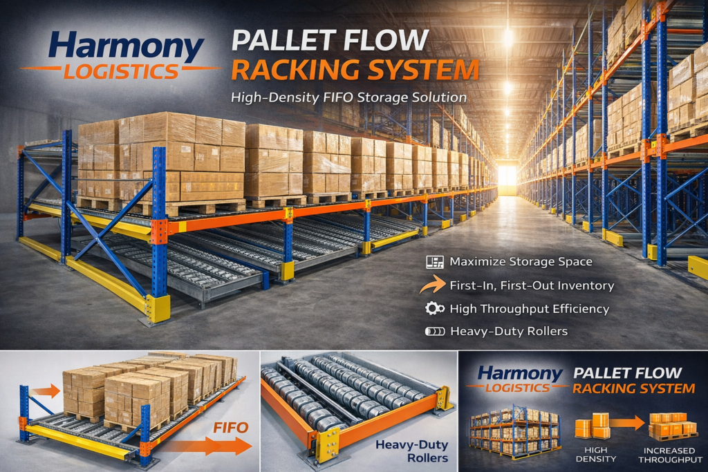 Pallet Flow Racking System in Saudi Arabia | Harmony Logistics